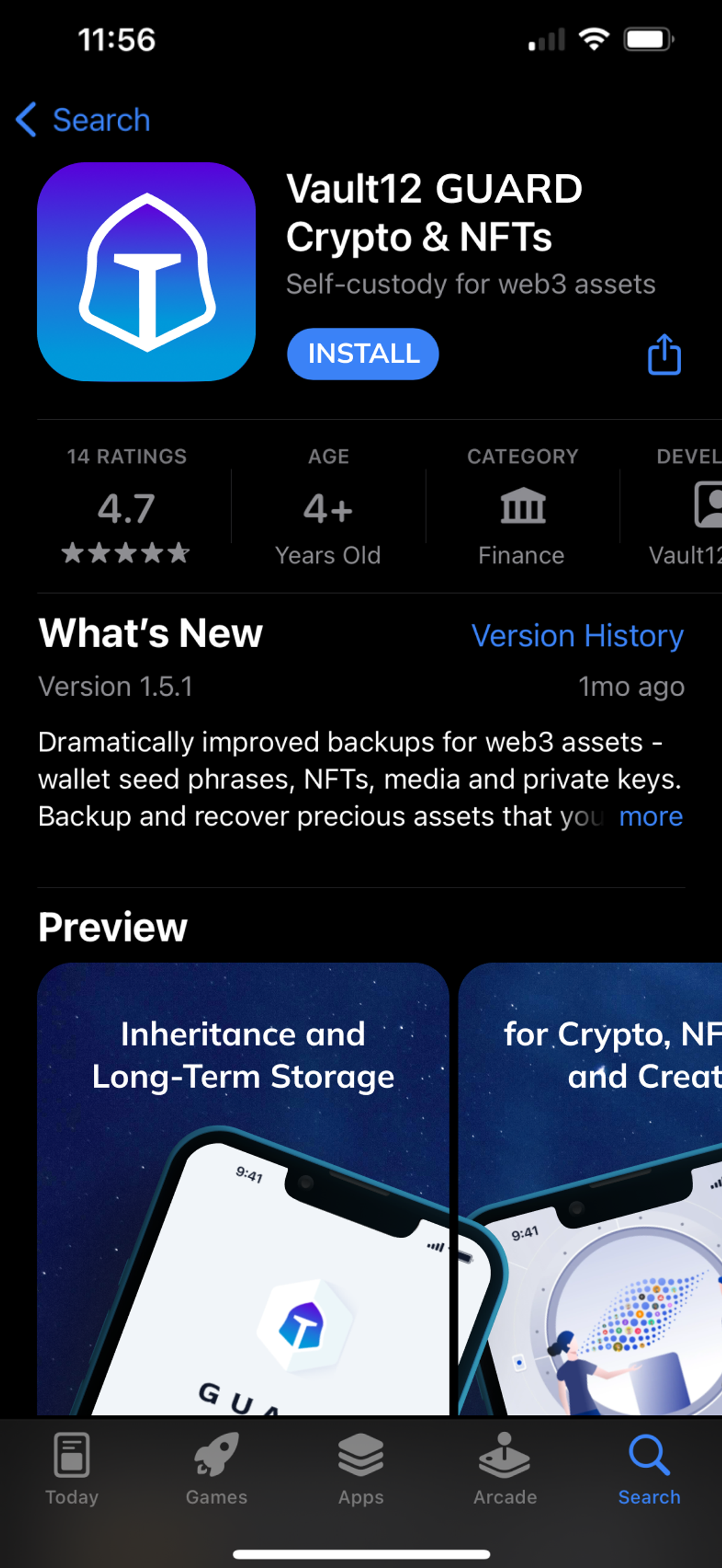 How do I update the Vault12 app? - Vault12
